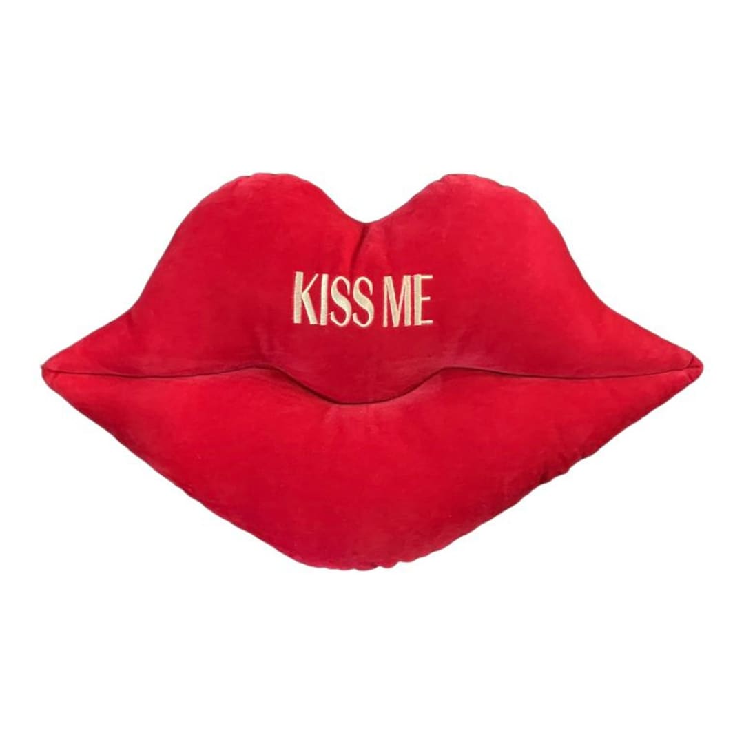 KISS ME Emoji Kissen Rotes Velour Pop Up Kissen - Etsy.de