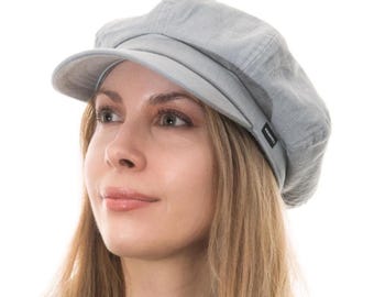 Gray Wool Newsboy Cap, Oversize Cap, Baker Boy Cap, Flat Cap, Snap Brim Cap, Button Top Cap, 6 ...
