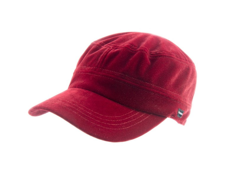 Velvet Newsboy Cap Red Velvet Military Hat - Etsy