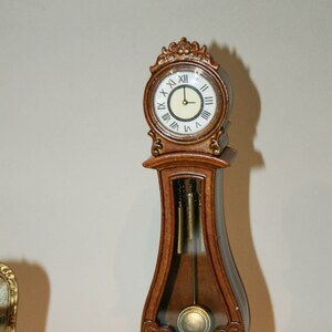 DOLLHOUSE Miniatures " Grandfather Clock " Artisan Handmade Miniature ...