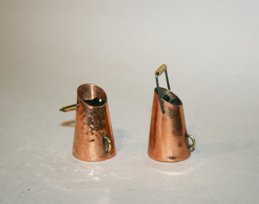 Copper, Coal Scuttles Holder -DOLLHOUSE MINIATURES - Kitchen ...