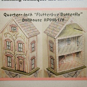Robin Betterley 1/4" Scale Flutterbye Dollhouse Table and Dollhouse ...
