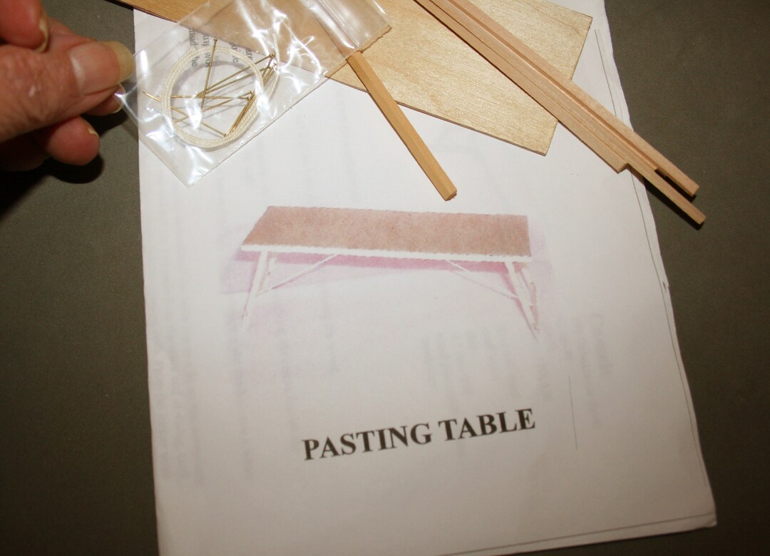 Wooden Pasting Table- Doll House KIT Miniature- DIY Furniture in 1:12 ...