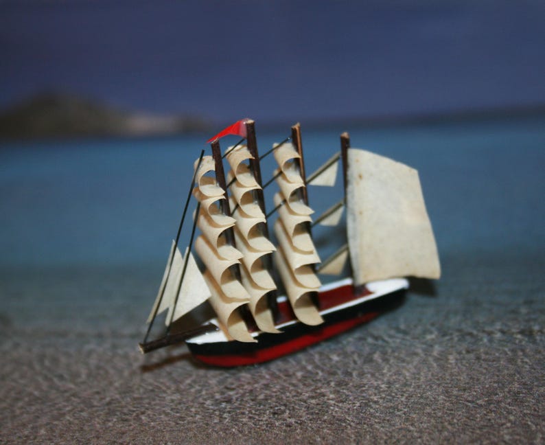 1:12 Scale Sailing Ship -DOLLHOUSE MINIATURES Artisan Handmade ...