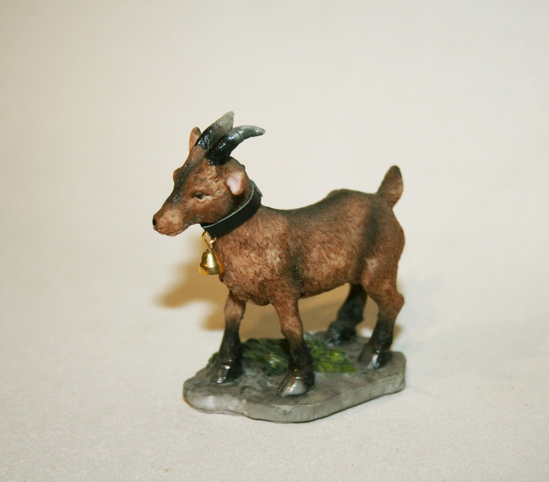 Lovely, Little Goat in Resin, Farm Animals, Dollhouse Miniatures ...