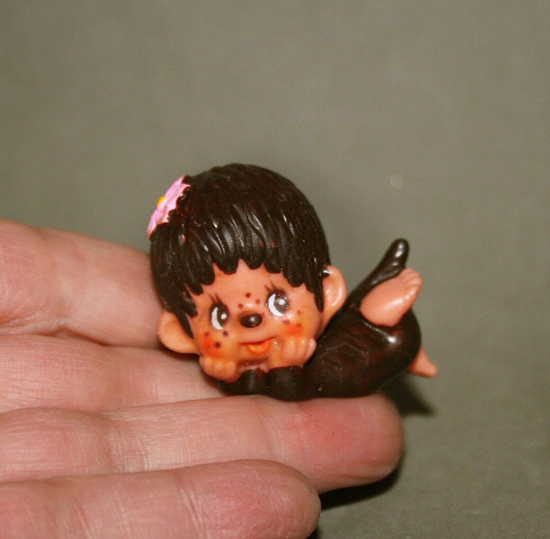 Vintage Original Monchhichi Monkey PVC Figures / Dollhouse Figurines ...
