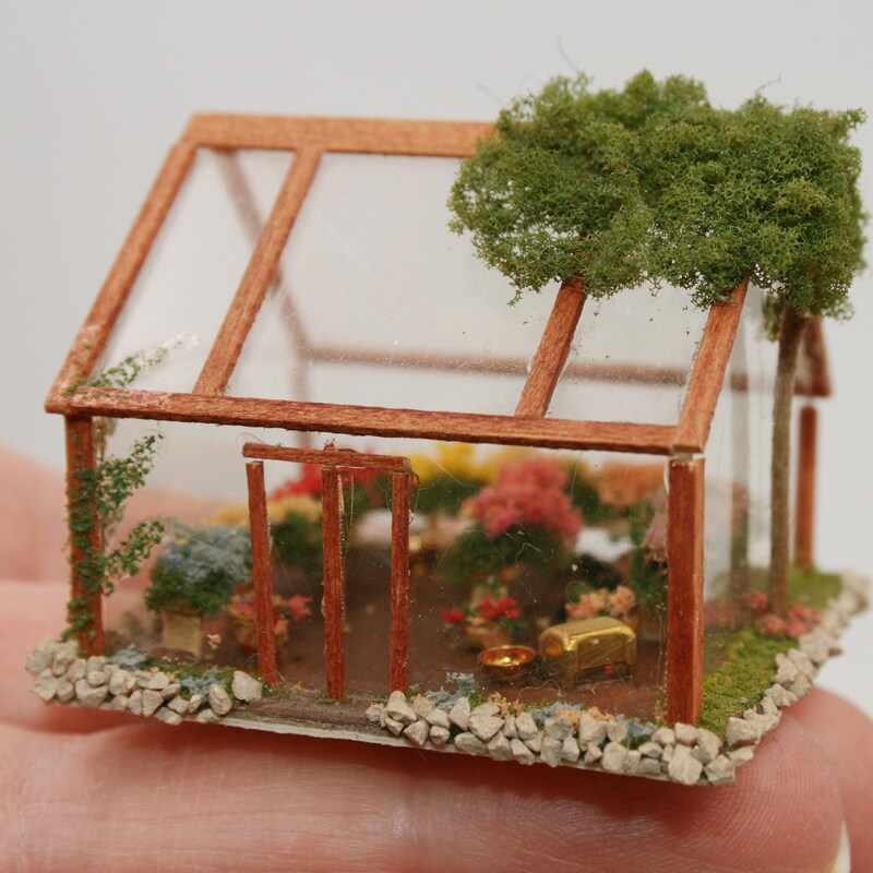 Miniature Greenhouse - Etsy