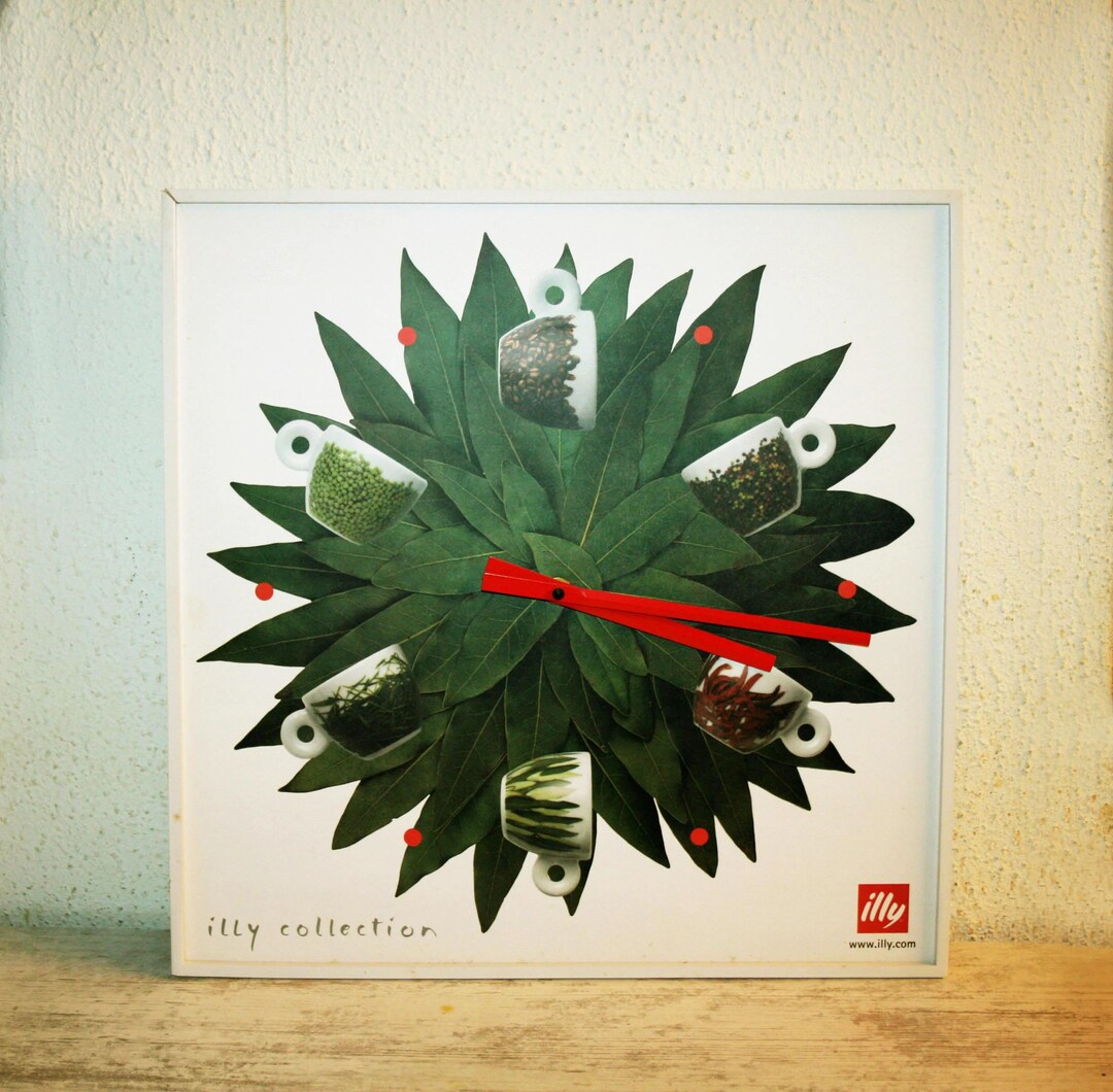Rare!! ILLY Art COLLECTION Wall Clock 37 X 37 Cm. ~ Illy Advertising ...
