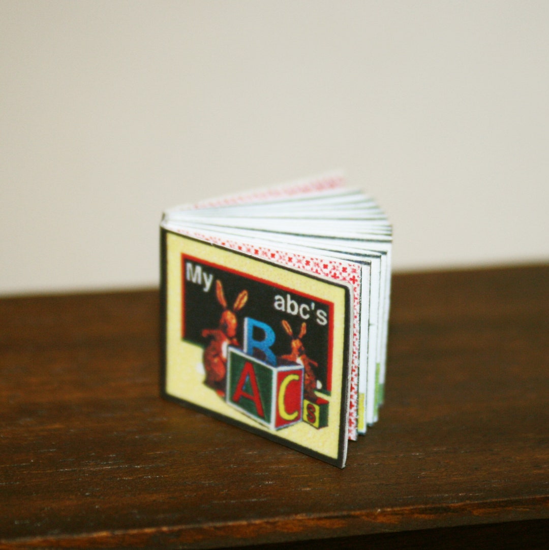 Children Openable ABC Book - DOLLHOUSE Miniatures - Artisan Handmade ...