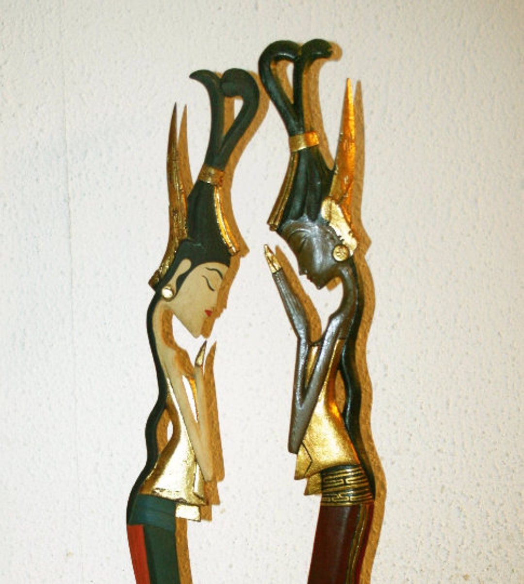 Handmade Wood Statue / Wooden Figure / Indonesian Statue/ Gift for Her ...