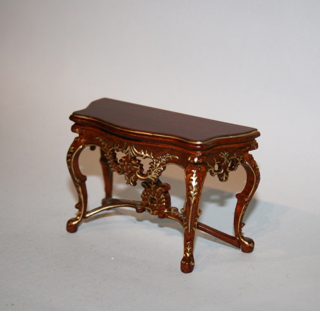DOLLHOUSE MINIATURES Wood Console Artisan Handmade Miniature in 12th ...