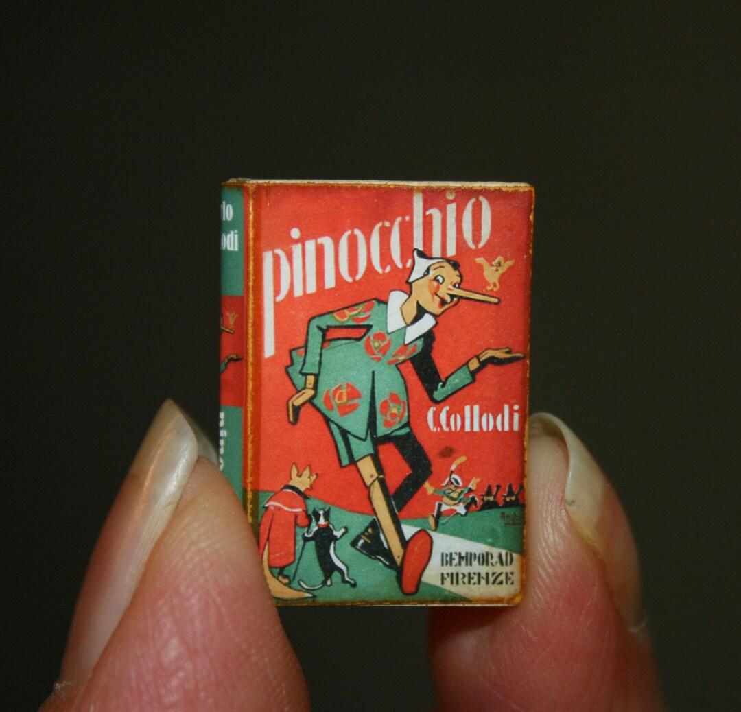 Fables Book, PI6 -DOLLHOUSE Miniatures PINOCCHIO Books - Artisan ...