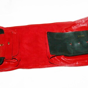 RARE! Red LEATHER Belt/ Gold Studs /women's Accessories /large Buckle ...