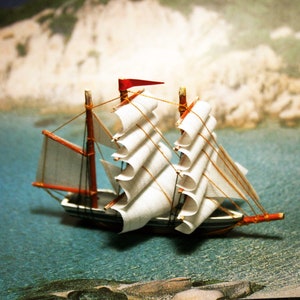 1:12 Scale Sailing Ship -DOLLHOUSE MINIATURES Artisan Handmade ...