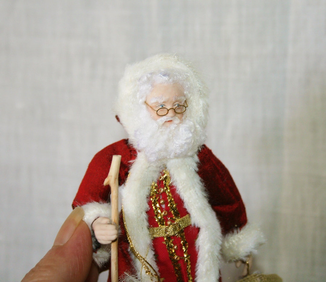 DOLLHOUSE MINIATURES " Victorian SANTA Claus" Artisan Handmade ...