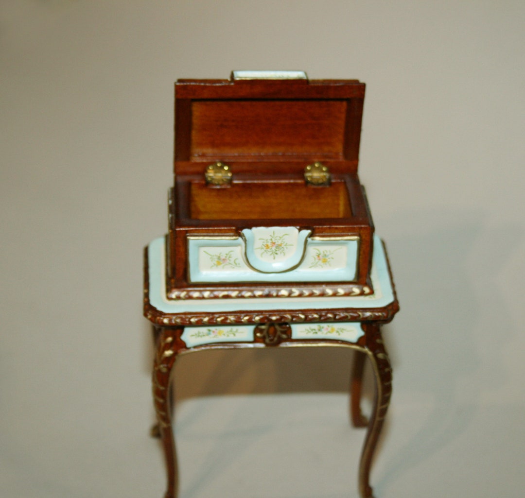 DOLLHOUSE MINIATURES Living Room Furniture Artisan Handmade Miniature ...