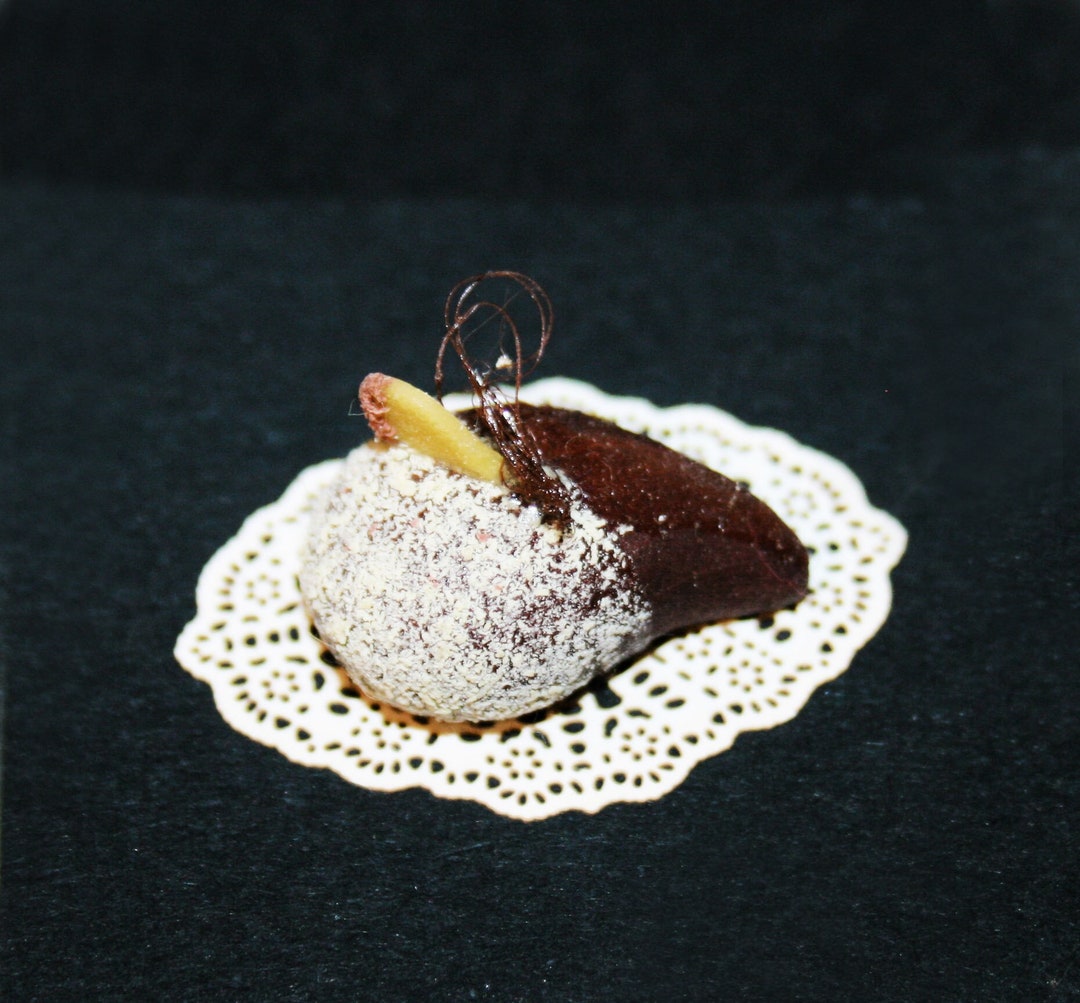 Drop-shaped Chocolate Cake -dollhouse Miniatures - Artisan Handmade ...