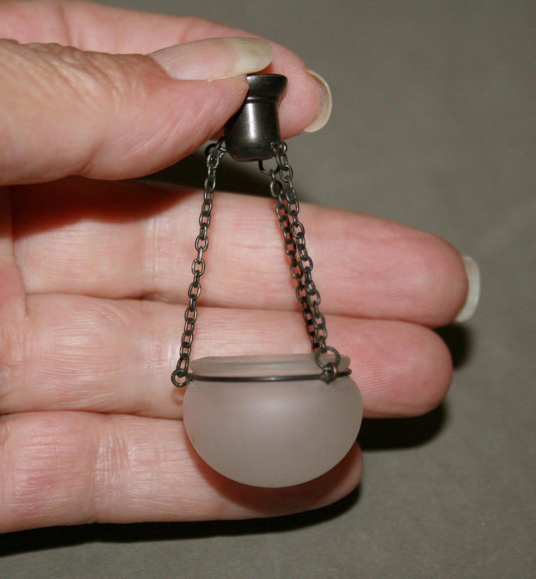 Handmade Glass & Black Metal Hanging Light Fixture -DOLLHOUSE ...