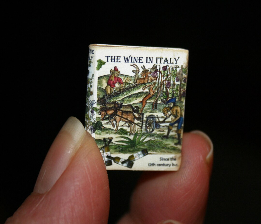 The Wine in Italy Book, CU14 -DOLLHOUSE Miniatures - Artisan Handmade ...