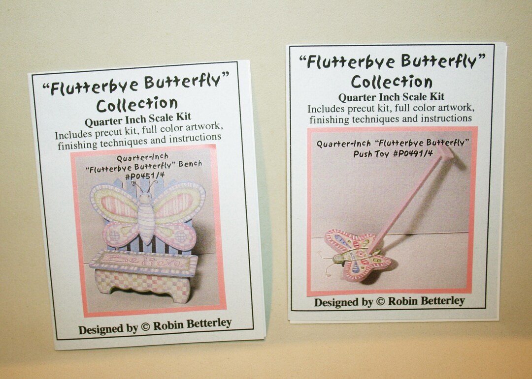 Robin Betterley 1/4" Scale Flutterbye Bench or Push-toy -DOLL HOUSE ...