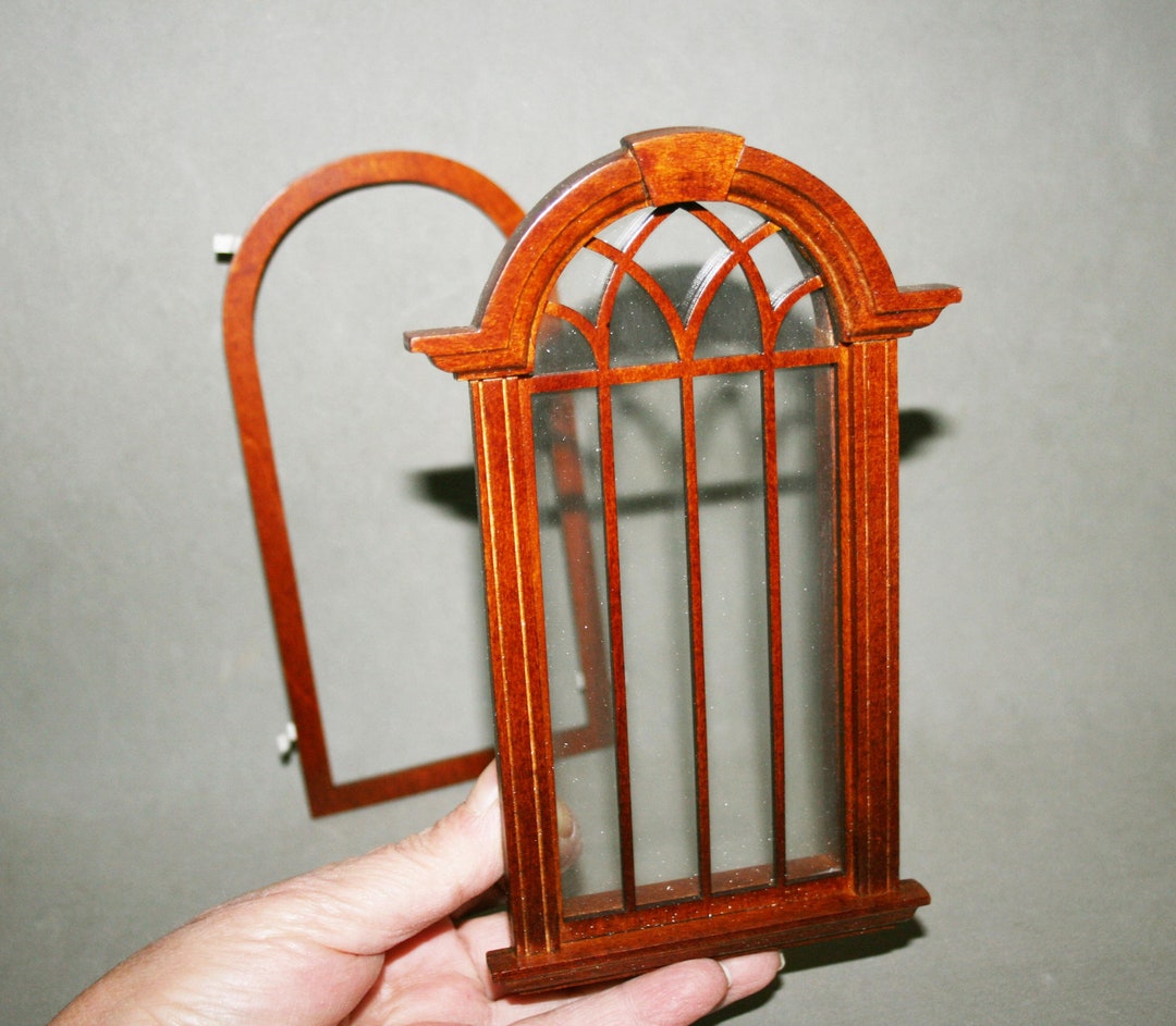 Window With Glass DOLL HOUSE MINIATURE, Artisan Handmade Miniature in 1 ...