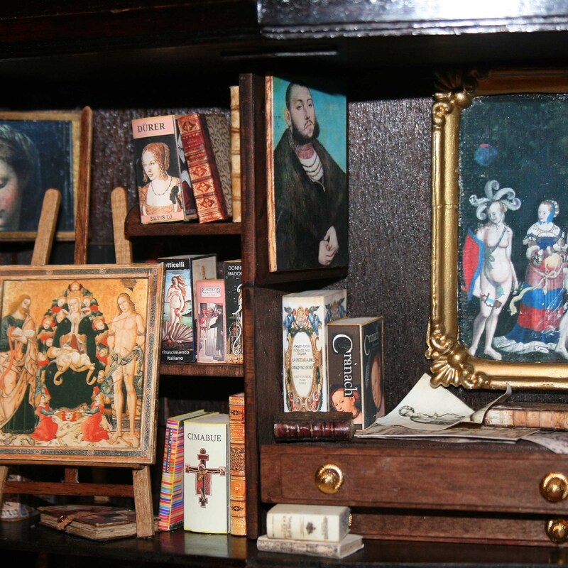 Miniature Library - Etsy