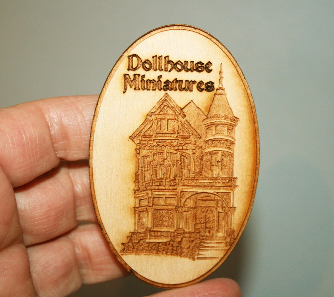 DOLLHOUSE MINIATURES Wood Shop Sign - Artisan Handmade Miniature in ...