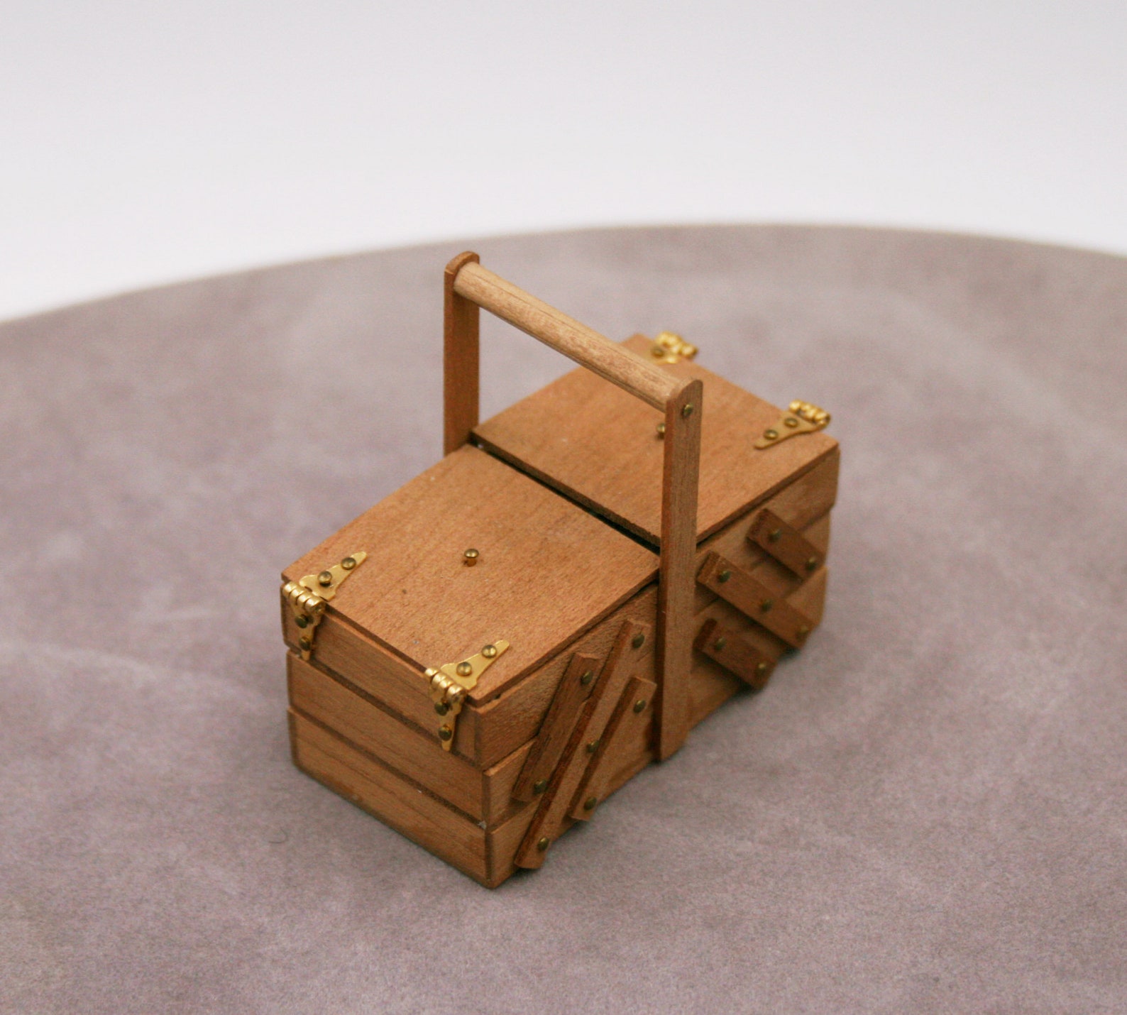 DOLLHOUSE MINIATURES Sewing Box Artisan Handmade - Etsy