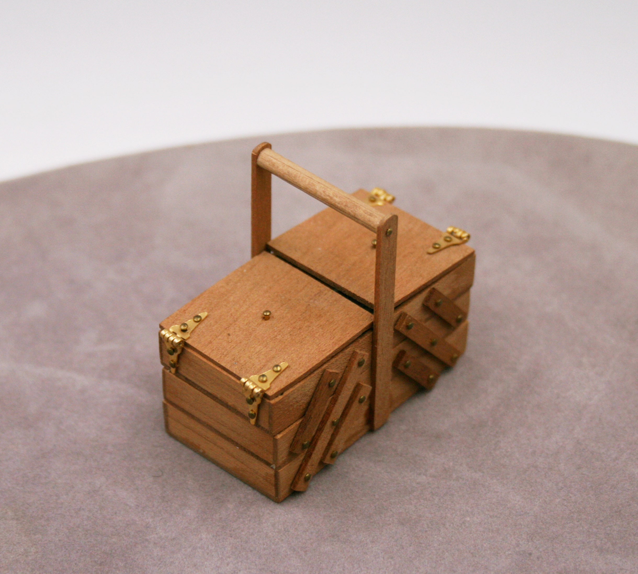 DOLLHOUSE MINIATURES Sewing Box Artisan Handmade - Etsy
