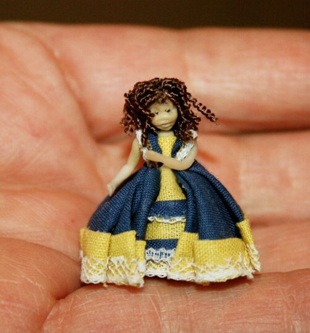 Small Handmade Doll - Doll House Miniatures - Artisan Miniature in 12th ...