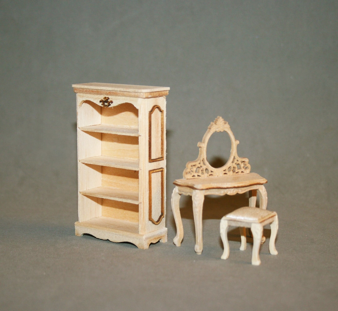 1:24 Scale Doll House Furniture -unfinished Furniture, Artisan Handmade ...