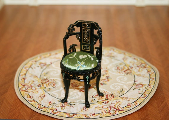 DOLLHOUSE MINIATURES Wooden Chinese Chair and Table Artisan Handmade Miniature in 12th Scale. From Cosediunaltromondo Italy Etsy Canada