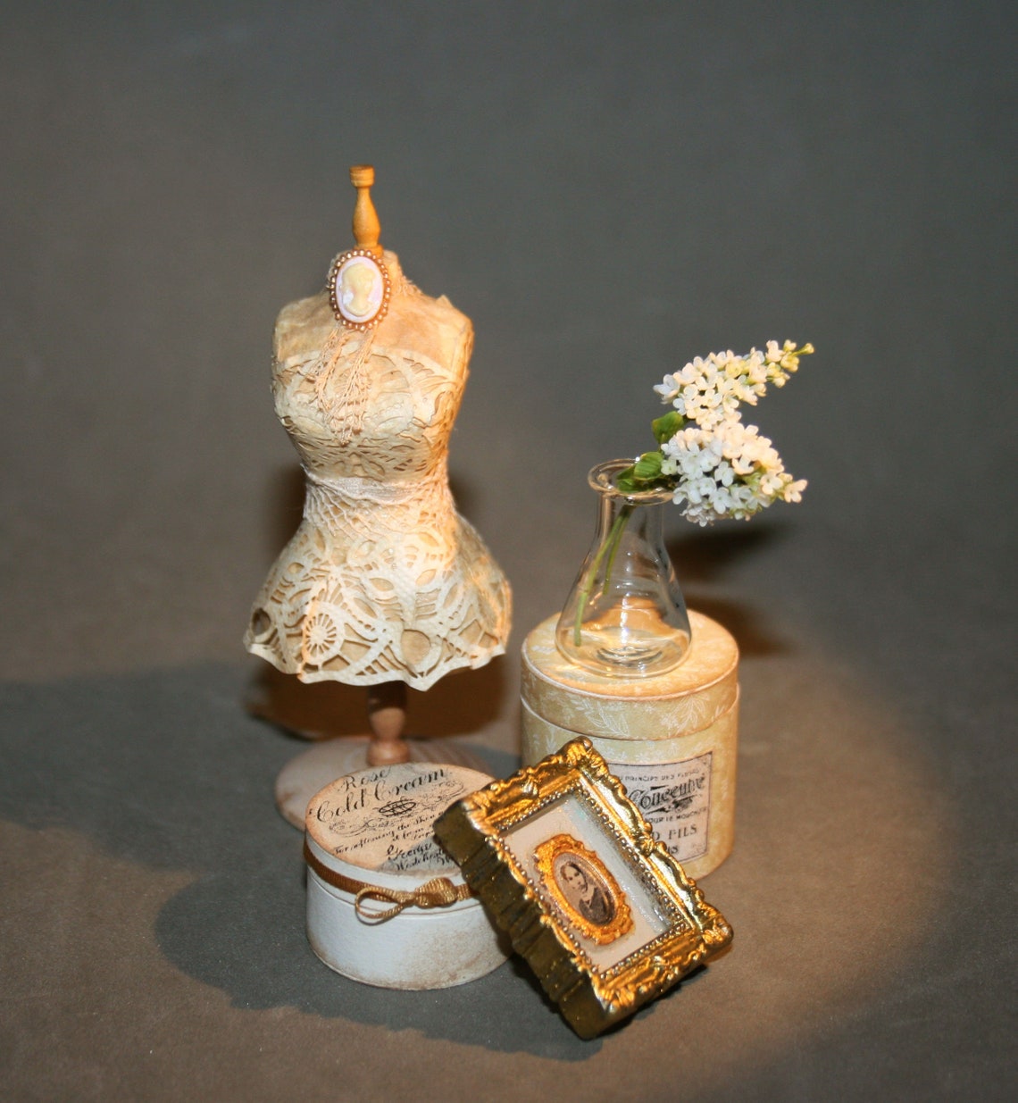 Dressed Mannequin- DOLLHOUSE MINIATURES -artisan Handmade Miniature in ...