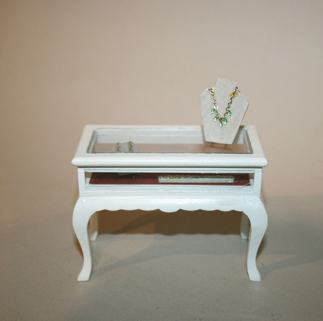 White Shop Display Case -DOLLHOUSE MINIATURES- Artisan Handmade ...