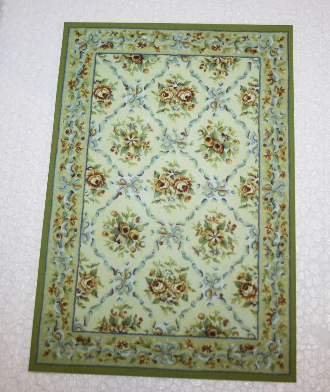 DOLLHOUSE MINIATURES RUG Artisan Handmade Miniature in 12th Scale. From ...