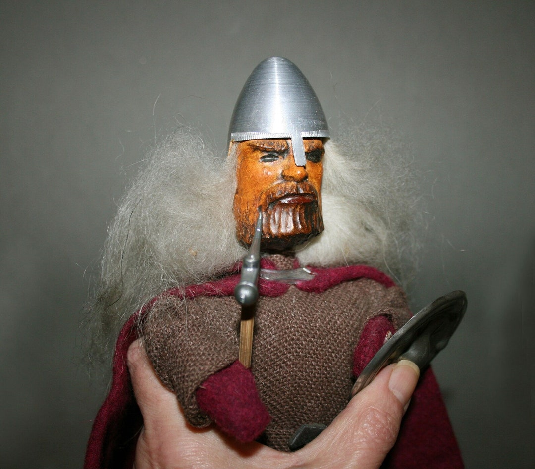 Vintage Norwegian Nordic Sverige Viking Warrior Knight - Folk Art ...