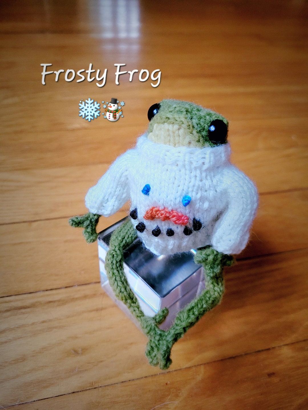 Frosty Frog: Hand Knit From the frog Pattern by - Etsy