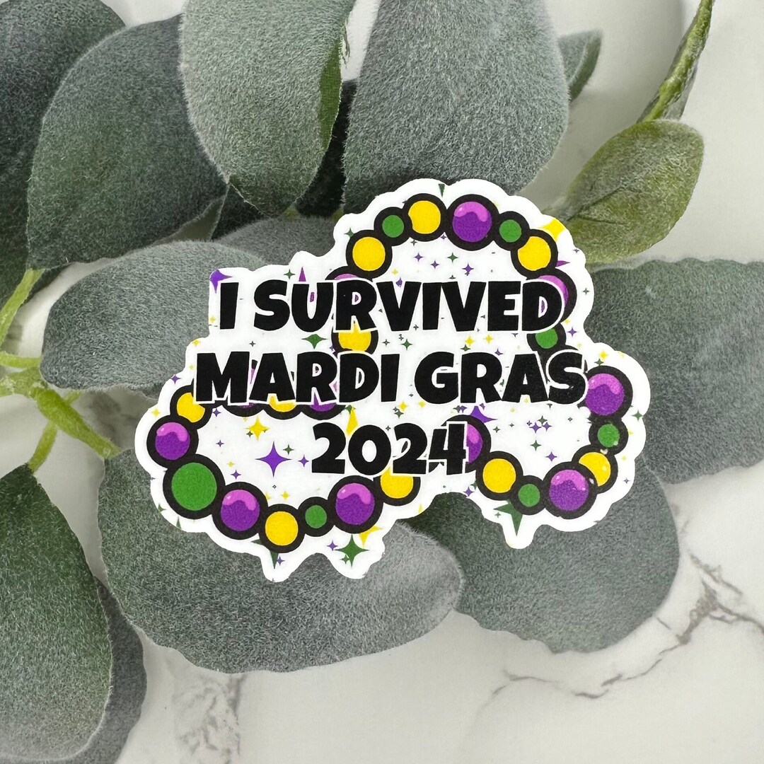 Mardi Gras Sticker Mardi Gras 2024 King Cake Fat Tuesday Carnival ...