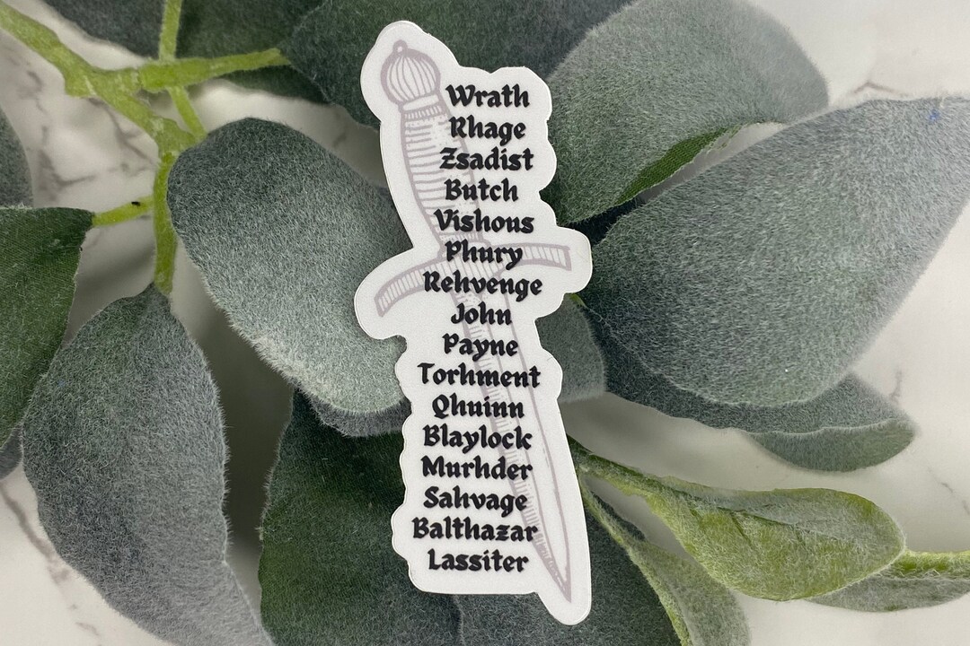 Black Dagger Brotherhood Sticker - Etsy