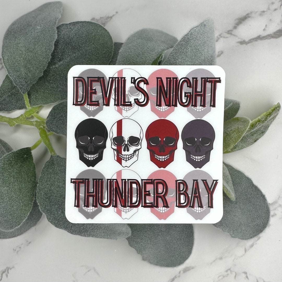 Devil’s Night Sticker | Thunder Bay | the Four Horsemen | Masked Men ...