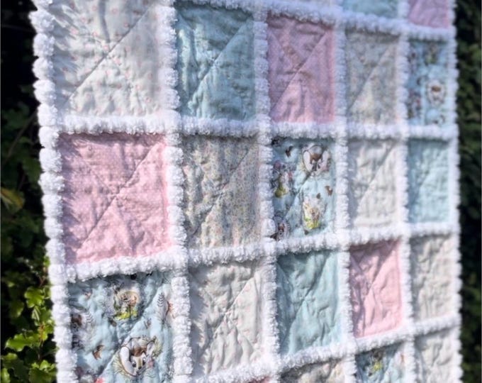 Heirloom Rag Quilt Pattern for Sale – easy Digital Tutorial With Fluffy ...