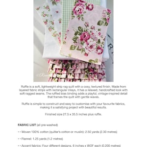Ruffle Rag Quilt Tutorial – Vintage-inspired PDF Pattern With Ruffled ...
