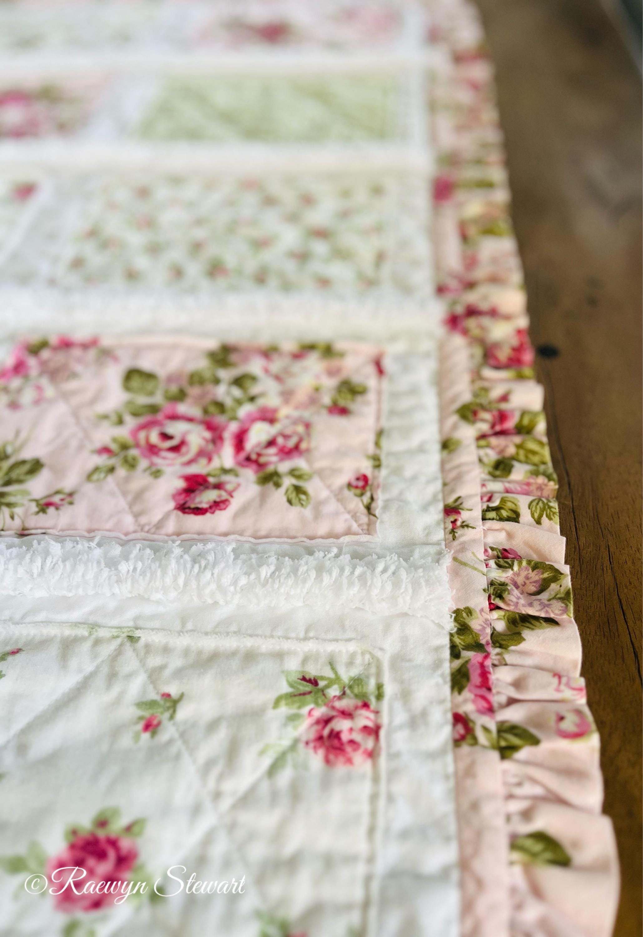 Ruffle Rag Quilt Tutorial – Vintage-inspired PDF Pattern With Ruffled ...