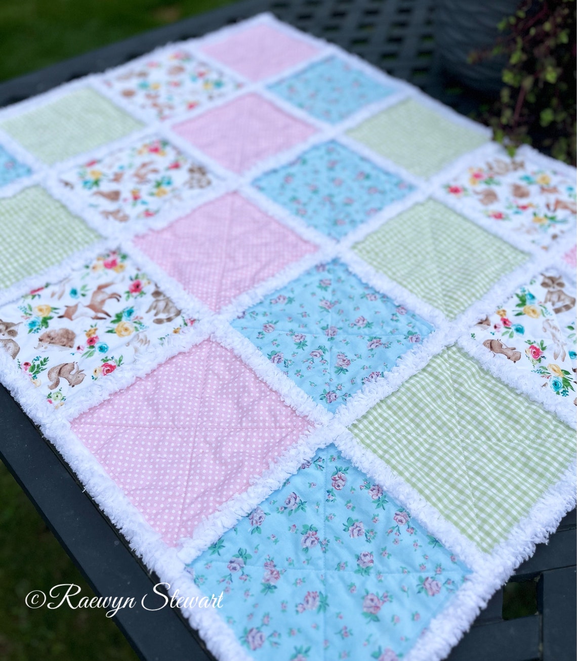 Double-sided Rag Quilt Pattern PDF – Reversible Baby Quilt Tutorial ...