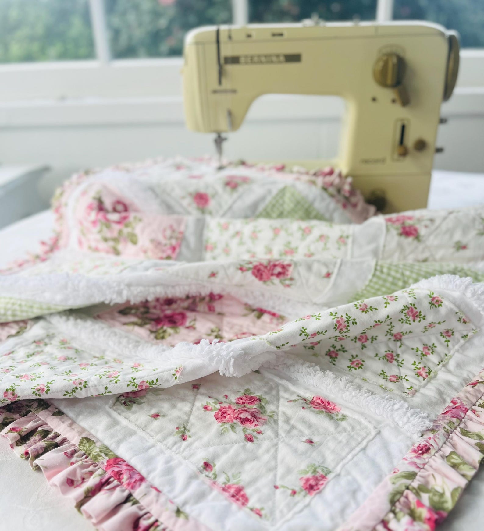 Ruffle Rag Quilt Tutorial – Vintage-inspired PDF Pattern With Ruffled ...