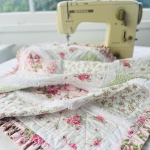 Ruffle Rag Quilt Tutorial – Vintage-inspired PDF Pattern With Ruffled ...