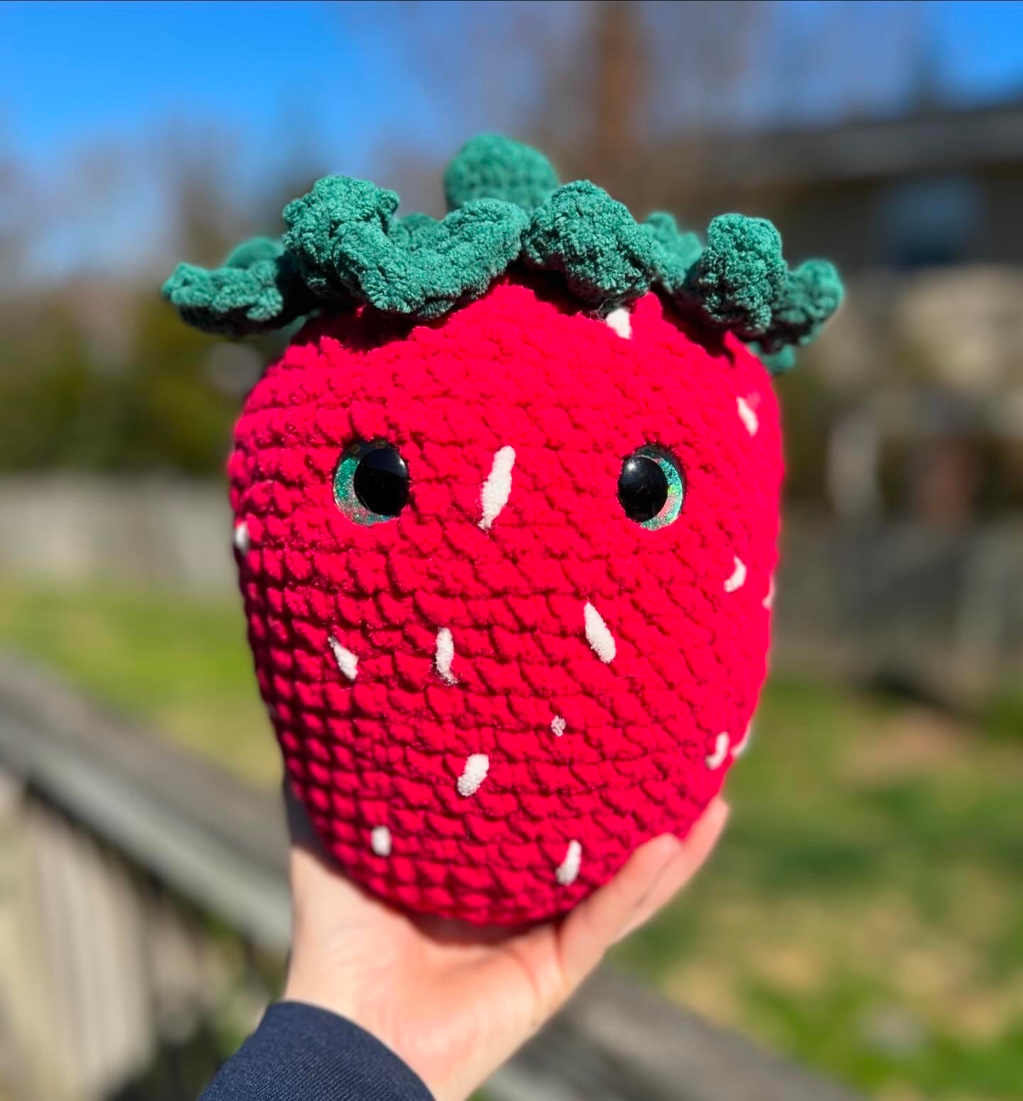 Big Strawberry Plush Strawberry Plush Crochet Strawberry Strawberry ...