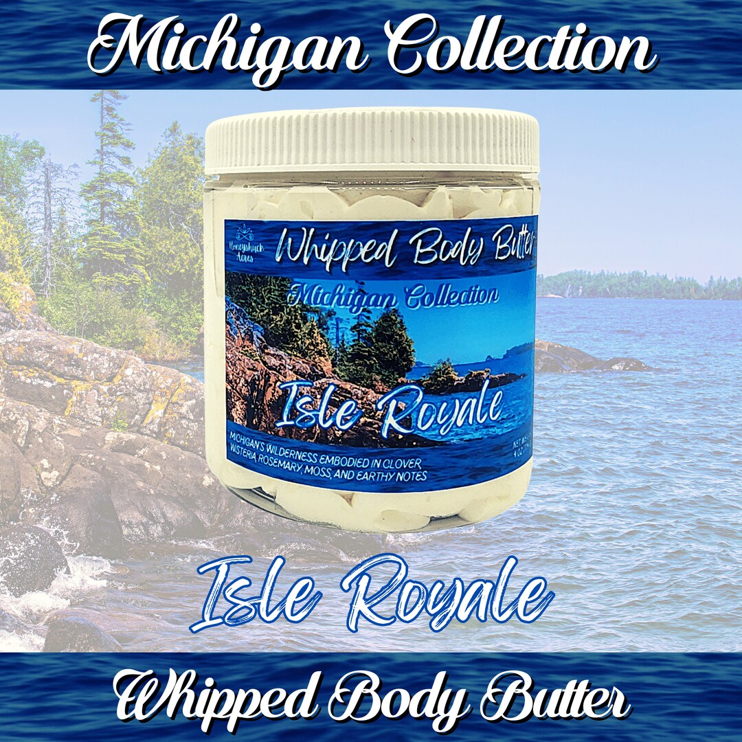 Michigan Whipped Body Butter Isle Royale 8 Oz Jar Vegan Clover ...