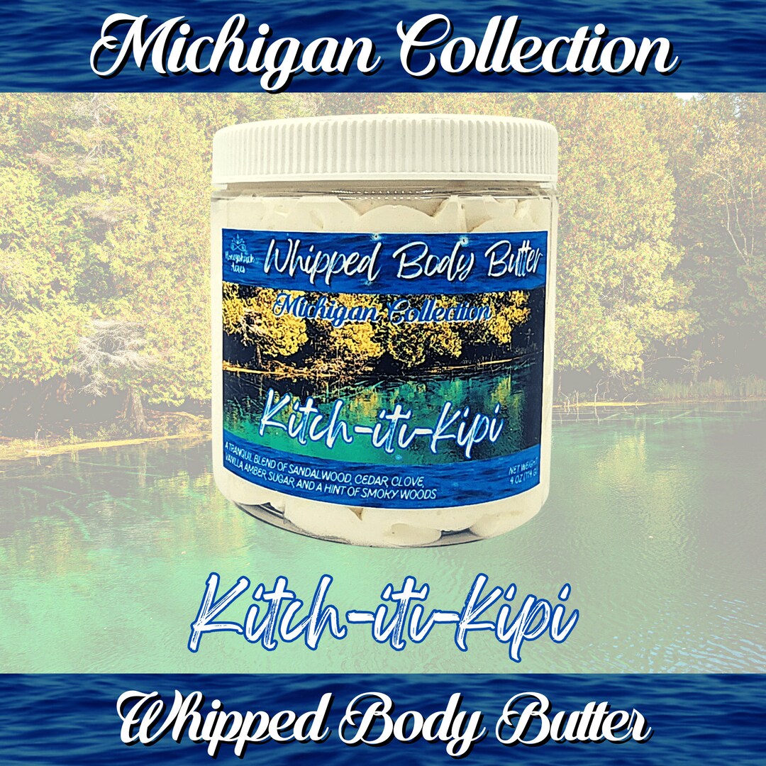 Michigan Whipped Body Butter Kitch-iti-kipi 8 Oz Jar Vegan Sandalwood ...