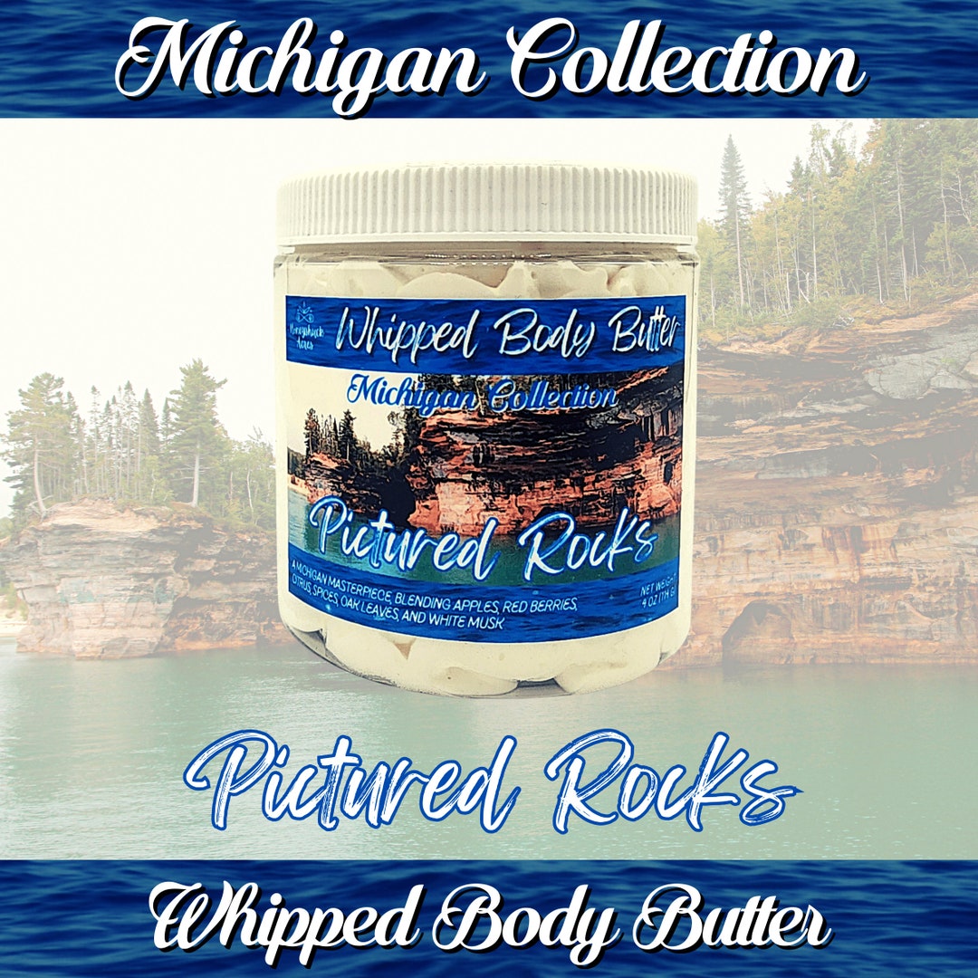 Michigan Whipped Body Butter Pictured Rocks 8 Oz Jar Vegan Apples, Red ...